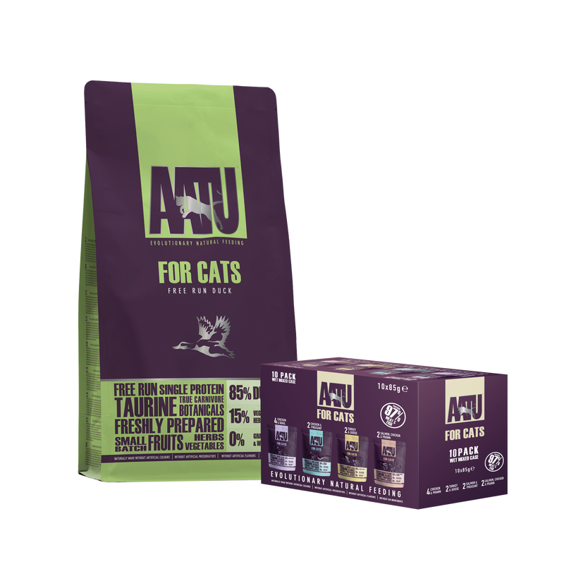 Duck Dry & Wet Cat Food Variety Bundle – AATU Pet Food
